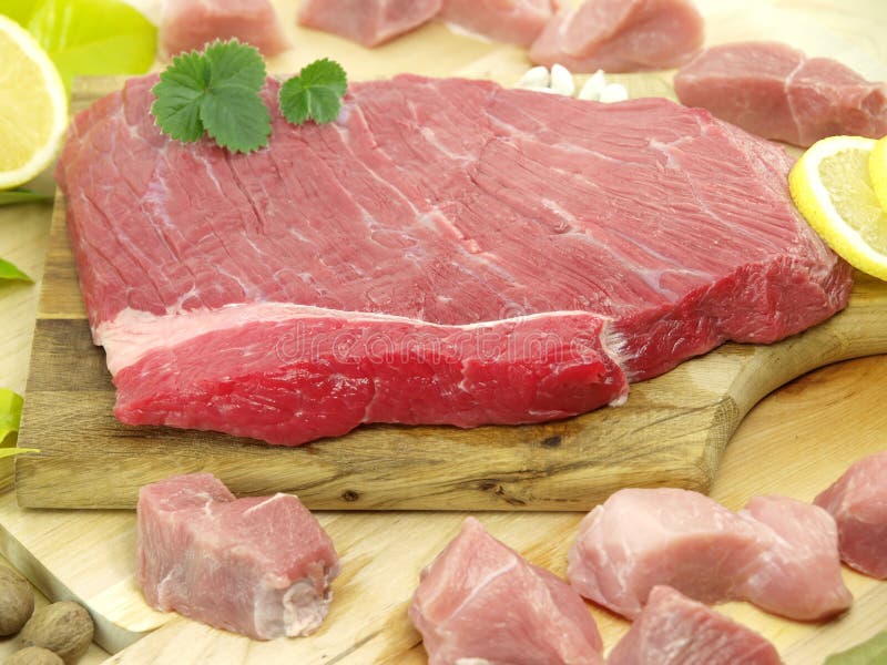 Raw meat stock photo. Image of fresh, pork, fillet, board - 16731390
