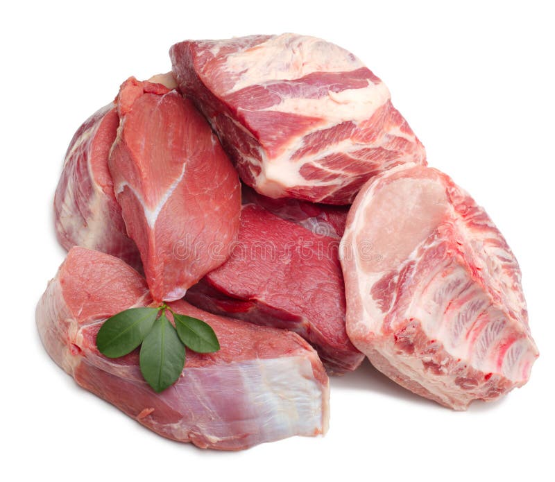 Raw meat stock photo. Image of meat, pieces, loin, isolated - 17062536