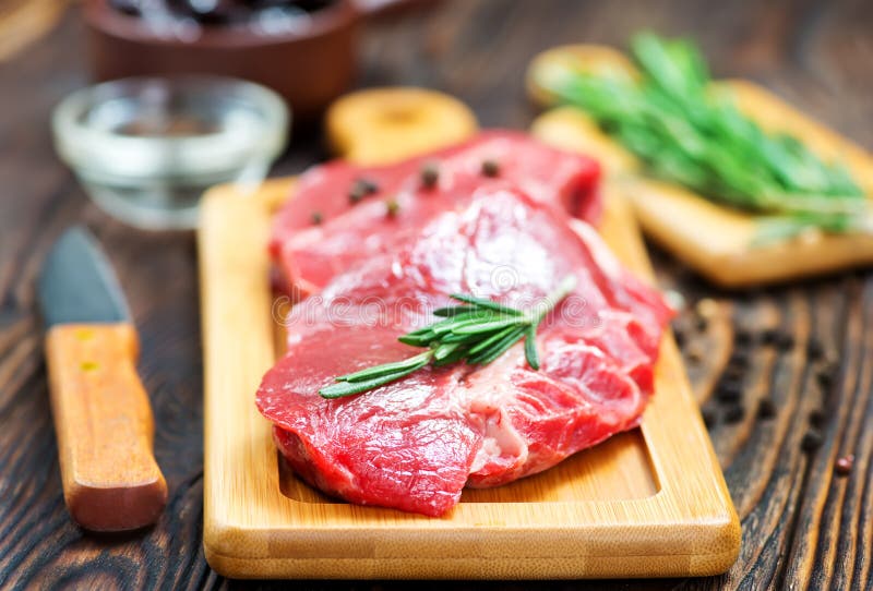 Raw meat stock image. Image of salt, background, bone - 91499665