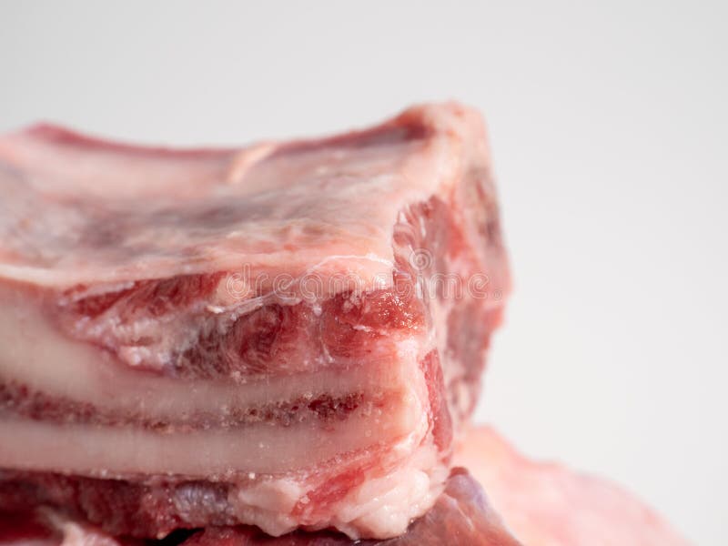 Raw Meat with Beef Bone. Choice of Beef on the Bone for Soups Stock ...