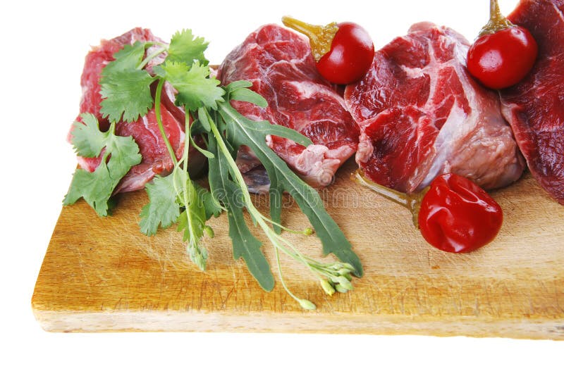 Raw meat chunk on wood stock image. Image of eating, dieting - 15149901