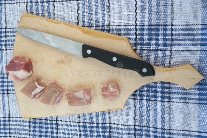 Raw Meat on a Cutting Board Stock Photo - Image of beef, piece: 27913306