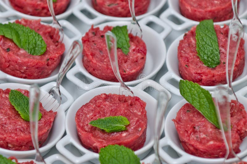 Raw meat gourmet close up stock image. Image of round - 25889543