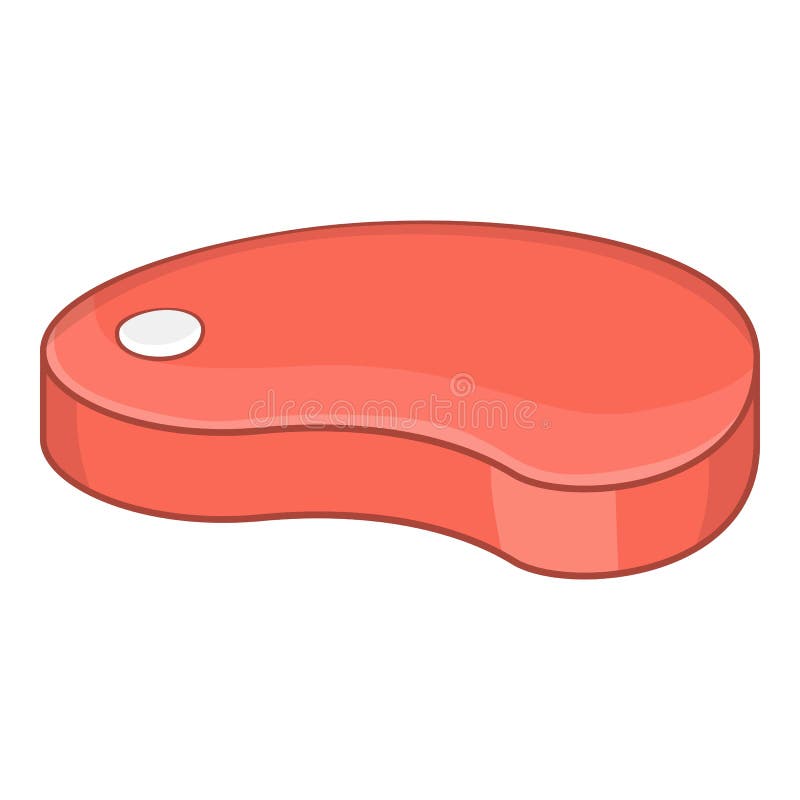 Raw Meat Icon, Cartoon Style Stock Vector - Illustration of cooking ...