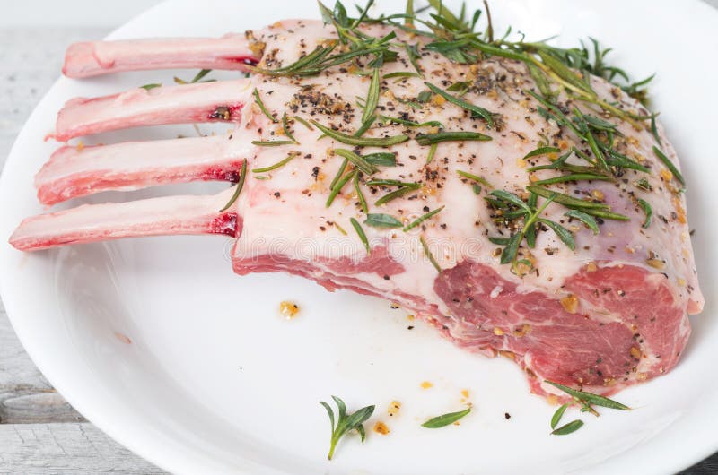 Raw meat mutton lamb ribs stock image. Image of uncooked - 57363097