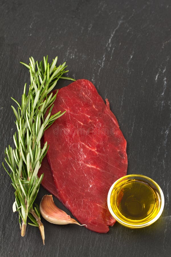 Raw meat with oil stock photo. Image of aromatherapy - 47636806