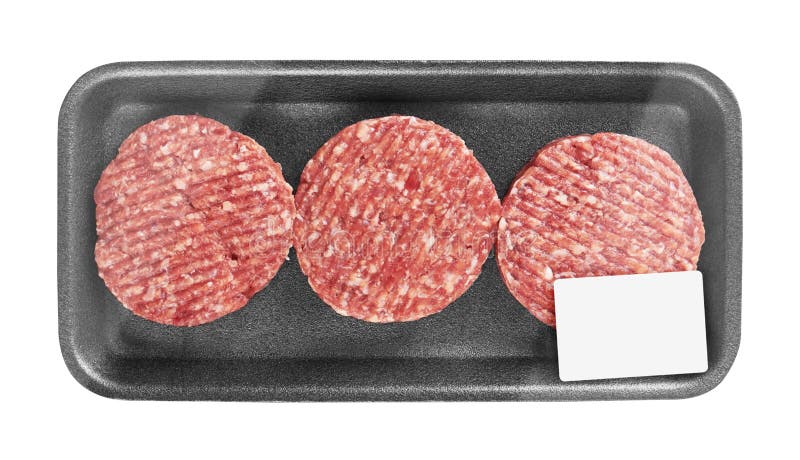 Raw meat patty in package stock photo. Image of beef - 71478302