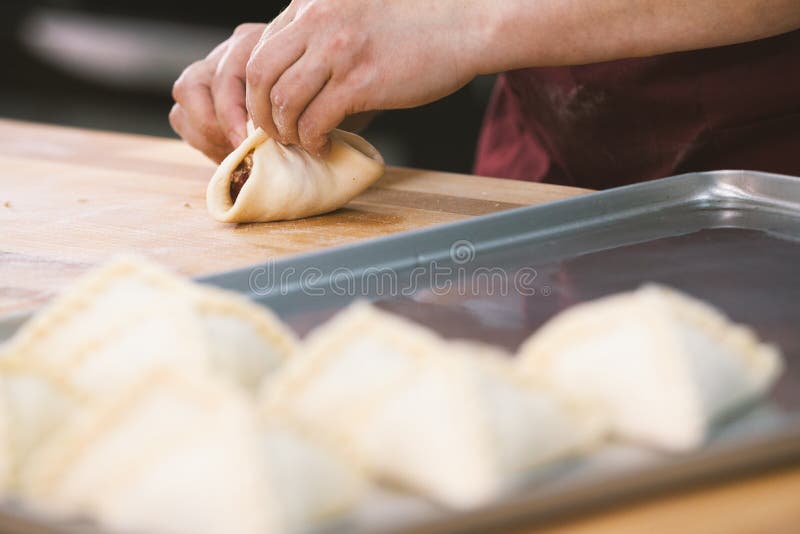 Raw meat pie on a tray stock image. Image of nutrition - 105250131