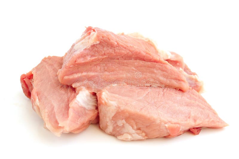 Raw meat of a pig stock image. Image of pork, steak, loin - 13609931