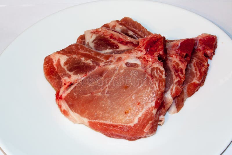 Raw meat pork chop stock photo. Image of slices, meal - 46393476