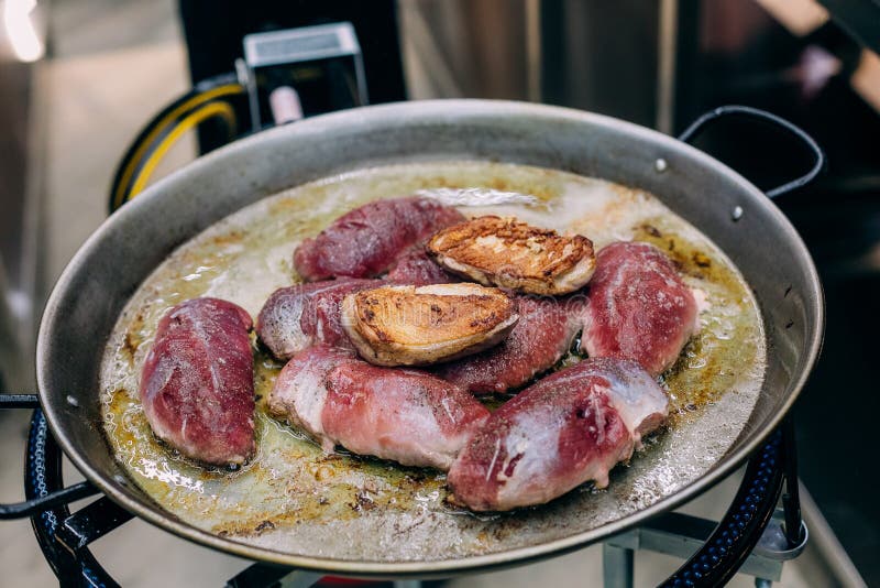 Raw Meat Pork Pan Frying Cooking Kitchen Stock Image - Image of kitchen ...