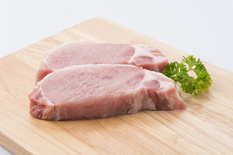 Raw meat pork steak stock photo. Image of healthy, sirloin - 55623382