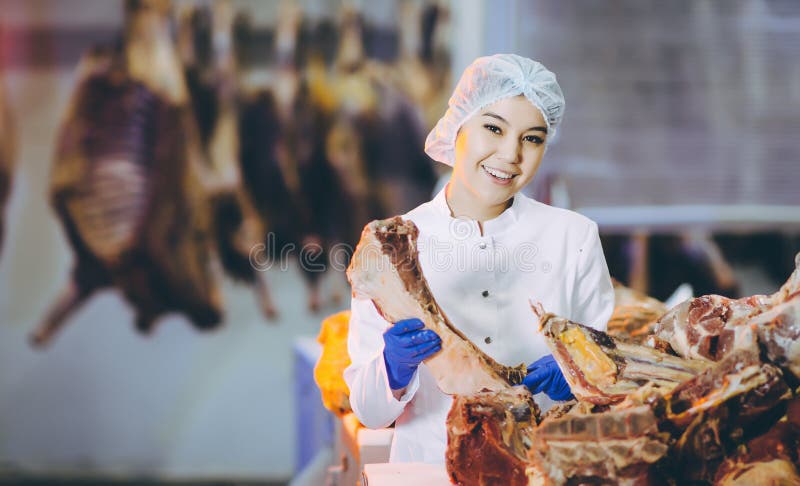 Raw meat production stock photo. Image of line, machine - 82855762