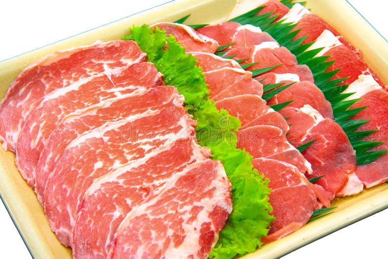 Raw Meat Slice stock image. Image of shabu, fresh, food - 42496427