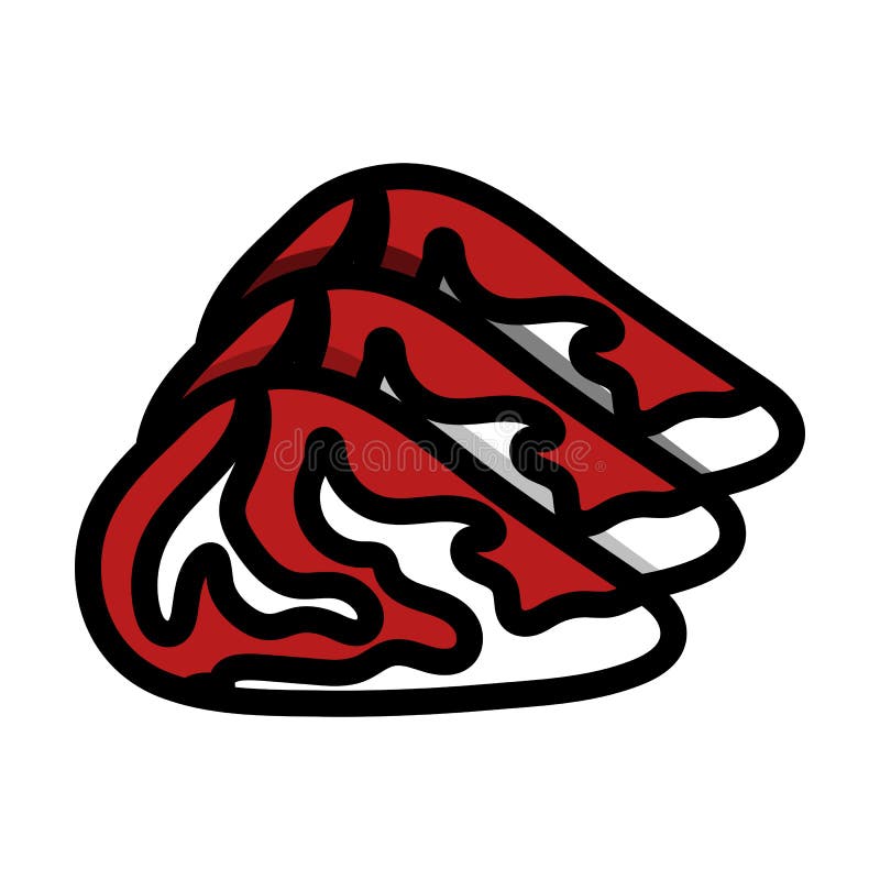 Raw Meat Steak Icon stock vector. Illustration of color - 216791371