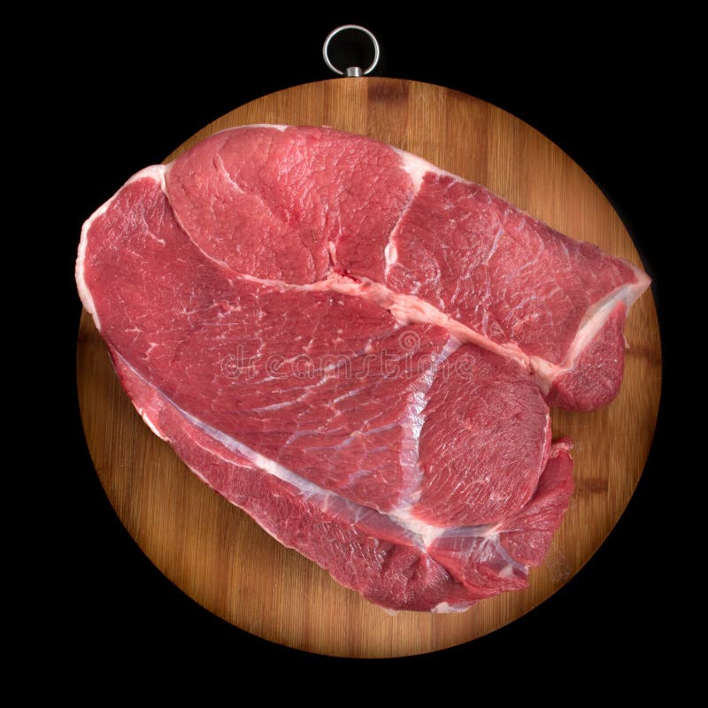 Raw Meat Steak. Top View Layout Stock Image - Image of butchery ...
