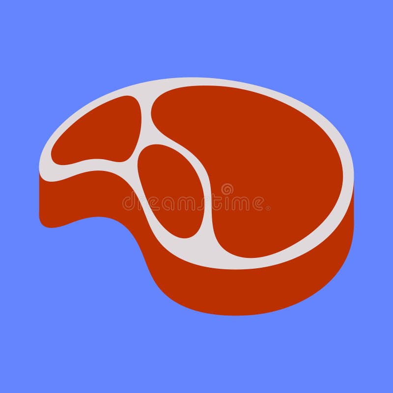 Raw Meat Vector Illustration. Raw Meat Steak Game Icon Vector Stock ...