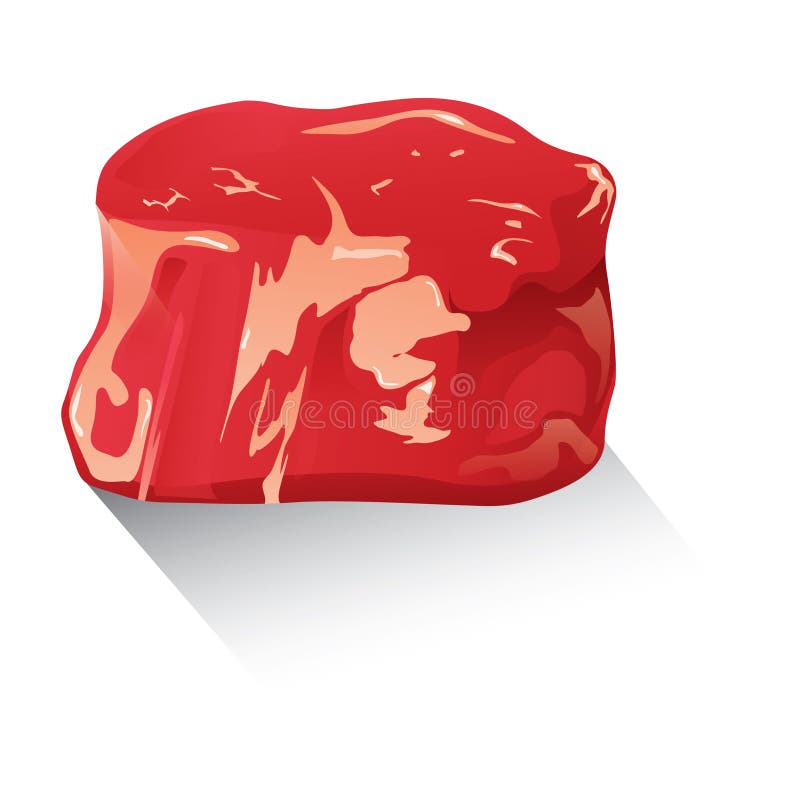 Raw Meat. Vector Illustration Decorative Background Design Stock Vector ...
