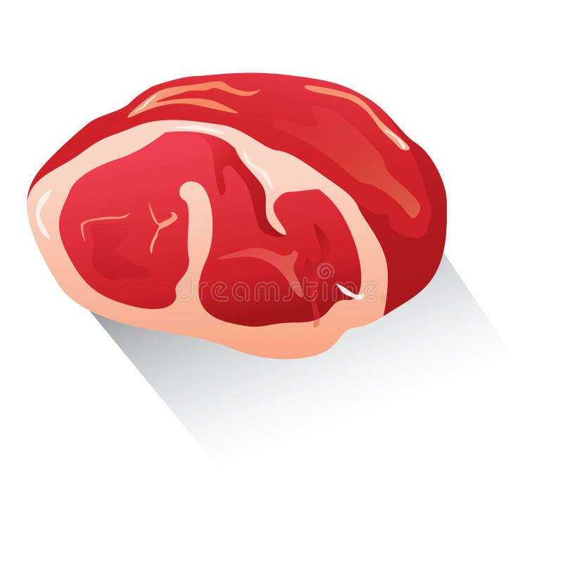 Raw Meat. Vector Illustration Decorative Design Stock Vector ...
