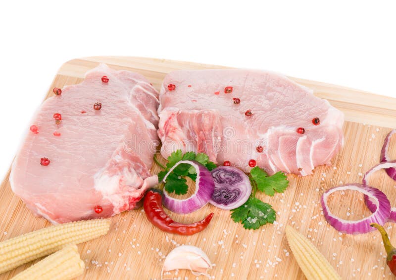 Raw Meat on a Wooden Platter. Stock Image - Image of meat, cuisine ...