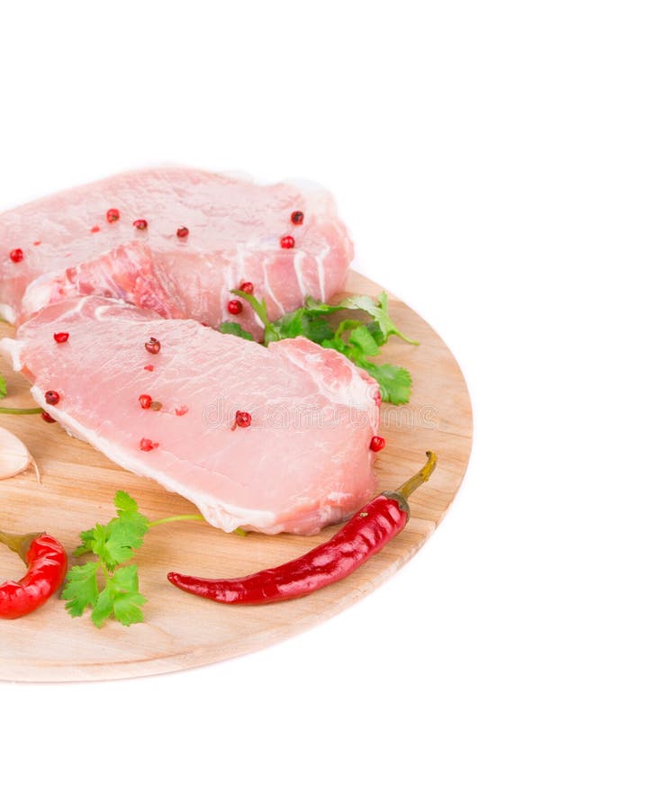 Raw Meat on a Wooden Platter. Stock Photo - Image of cuisine, indoor ...