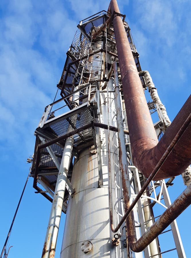 Raw Methanol Pre-rectification Column Close-up Stock Image - Image of ...