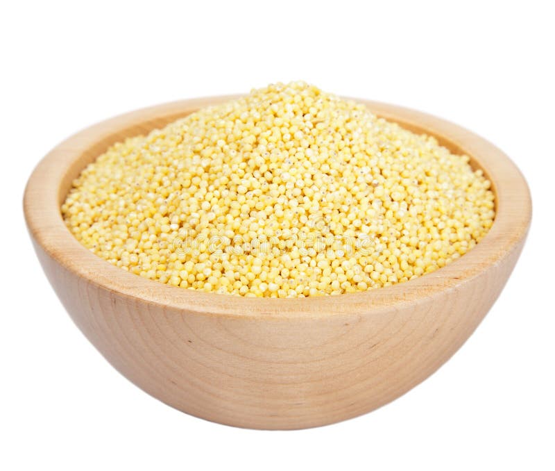 Scoop of Hulled Millet Grain Stock Photo - Image of ingredient ...