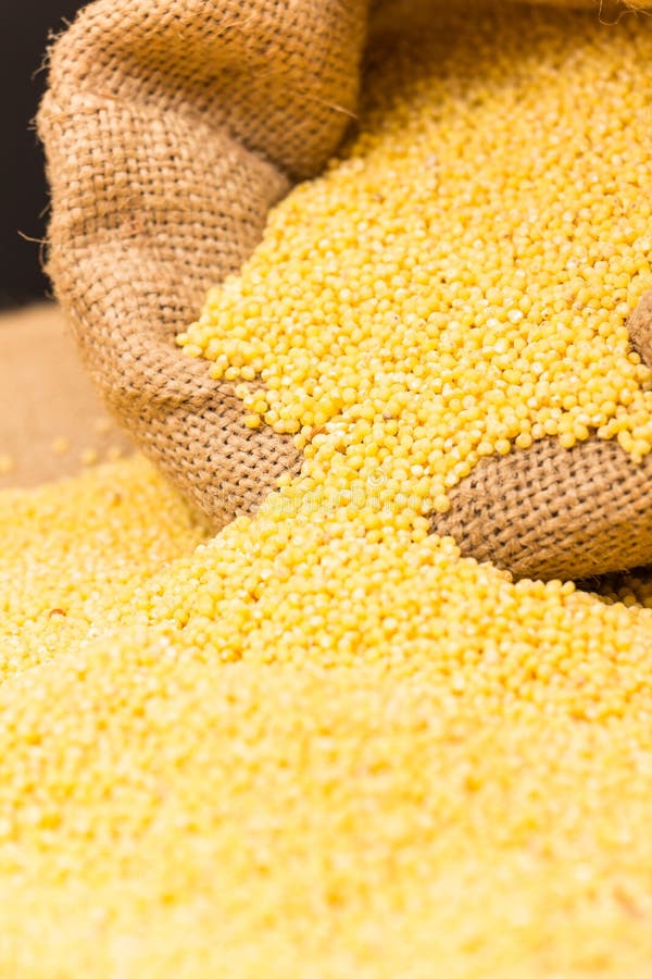 Raw millet stock photo. Image of canvas, ingredient, gluten - 53472328