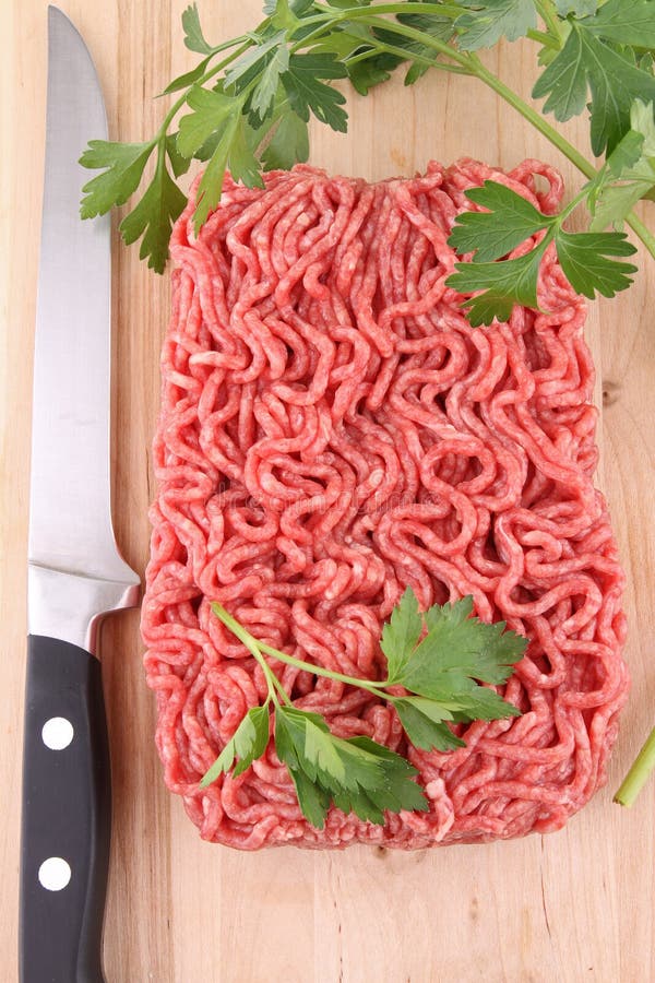 Raw minced beef stock image. Image of meat, steak, cuisine - 22077537