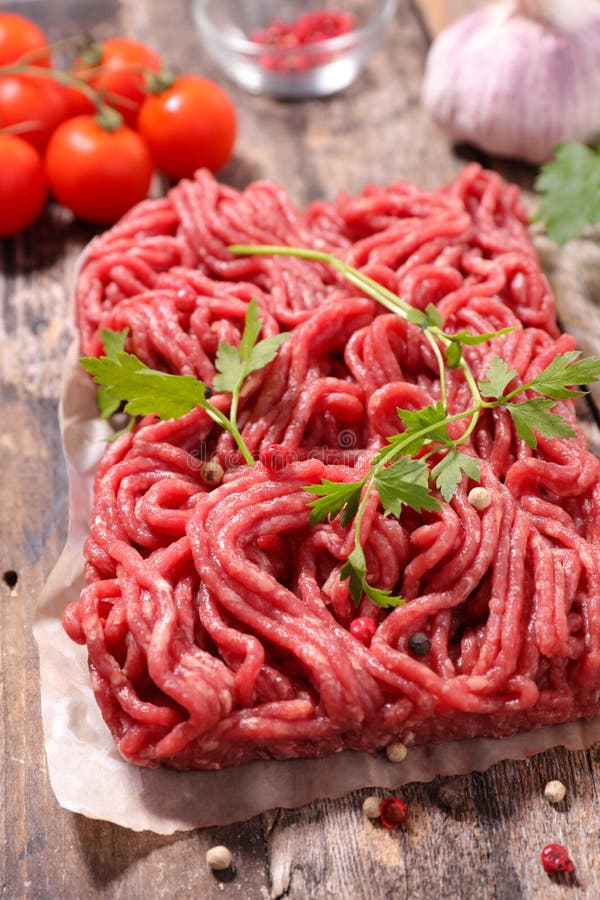 Raw minced beef stock image. Image of meat, minced, cooking - 70732983