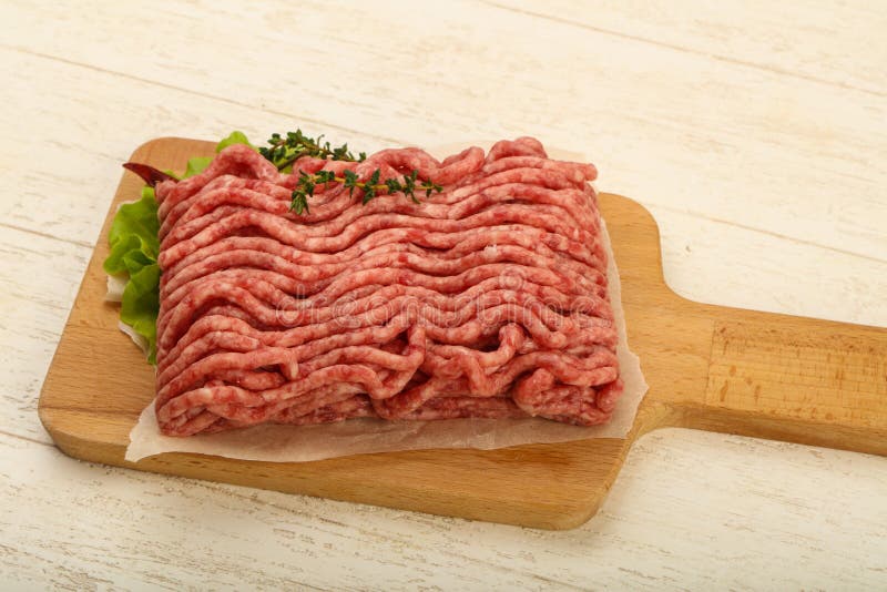 Raw minced beef meat stock photo. Image of kitchen, pork - 112894348