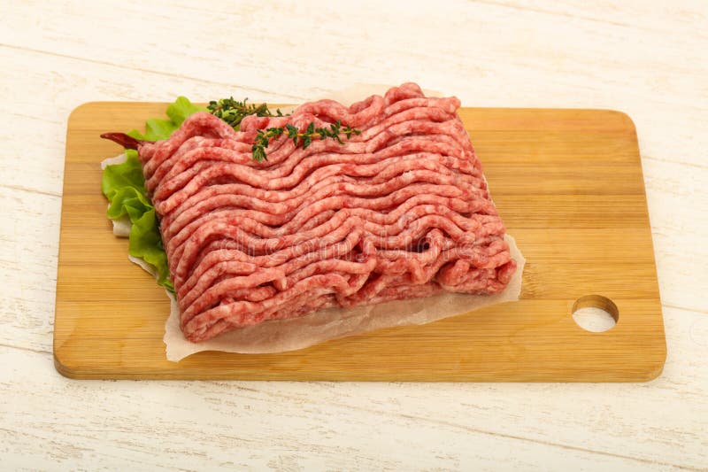 Raw minced beef meat stock photo. Image of meal, pepper - 112907696