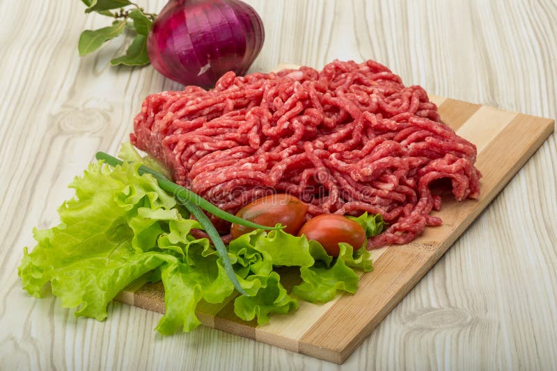 Raw minced beef stock photo. Image of ground, uncooked - 48340946