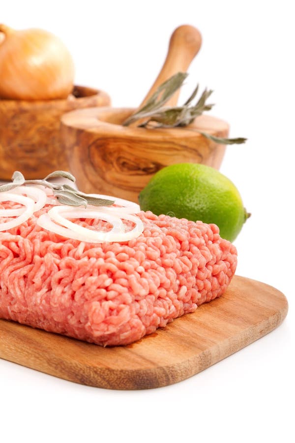 Raw Ground Beef Meat Burger Steak Cutlets Stock Image - Image of ...