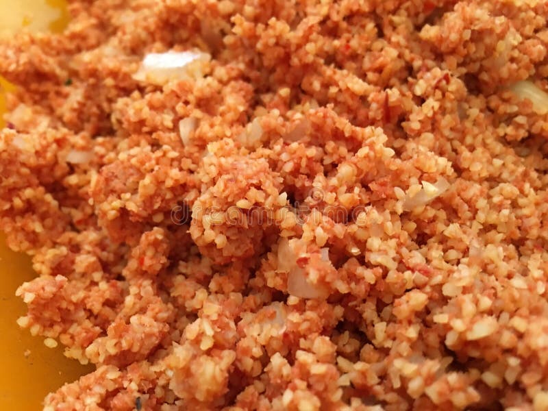 Raw minced meat turkish stock photo. Image of cooked - 102511574