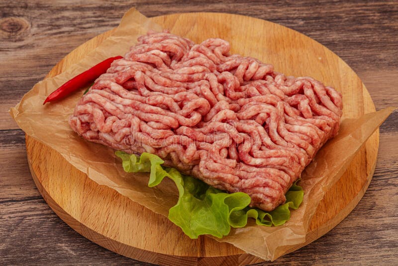 Raw Minced Pork Meat for Cooking Stock Photo - Image of lamb ...