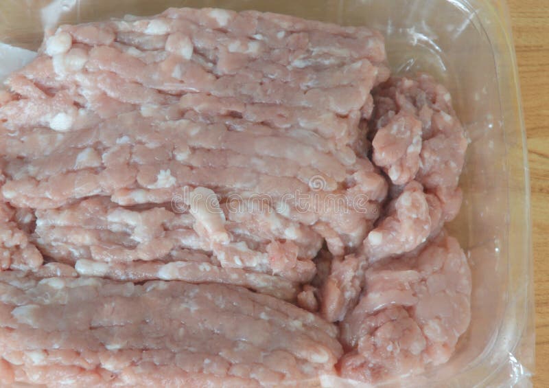 Raw Minced Pork Pack for Keeping in Plastic Bag Stock Image - Image of ...