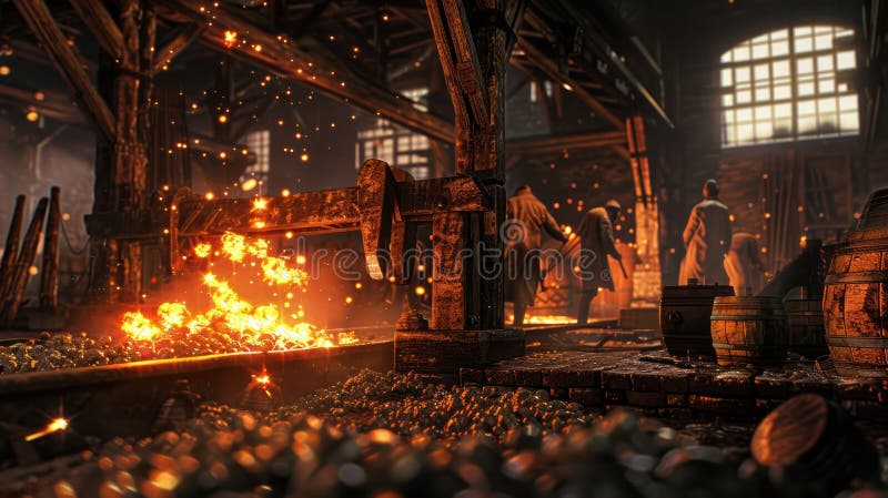 Raw Mineral Resources Extracted from Geological Formations. Stock Image ...