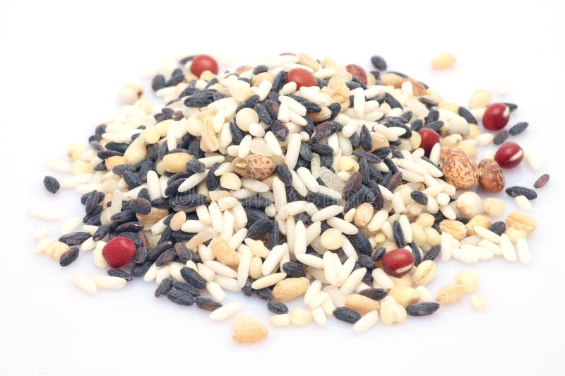 Raw mixed grains stock image. Image of closeup, asian - 23287575