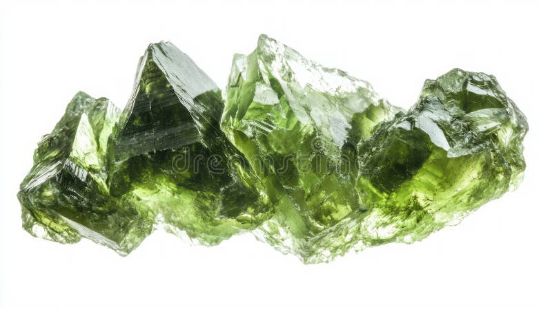Raw Moldavite and Green Crystal Minerals for Gemstone Collection Stock ...