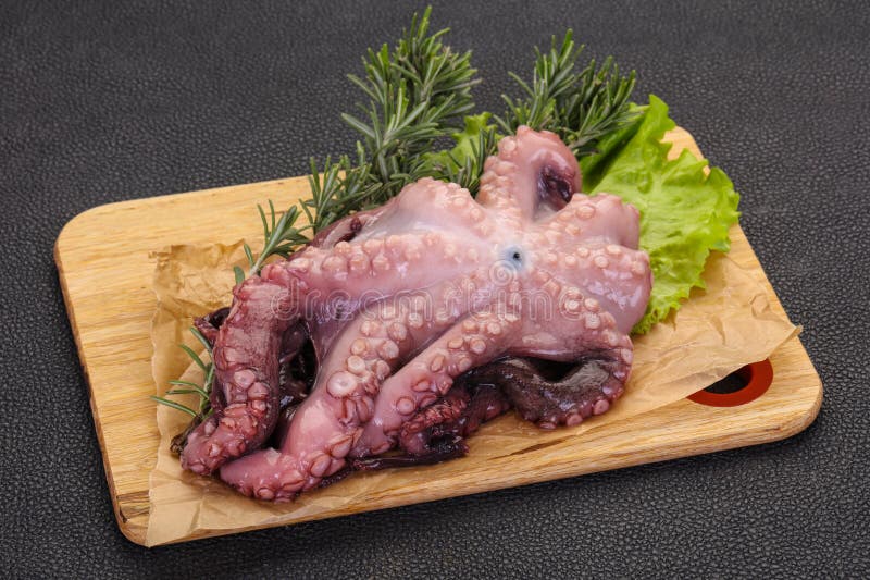 Raw Octopus Ready for Cooking Stock Image - Image of healthy, freshness ...