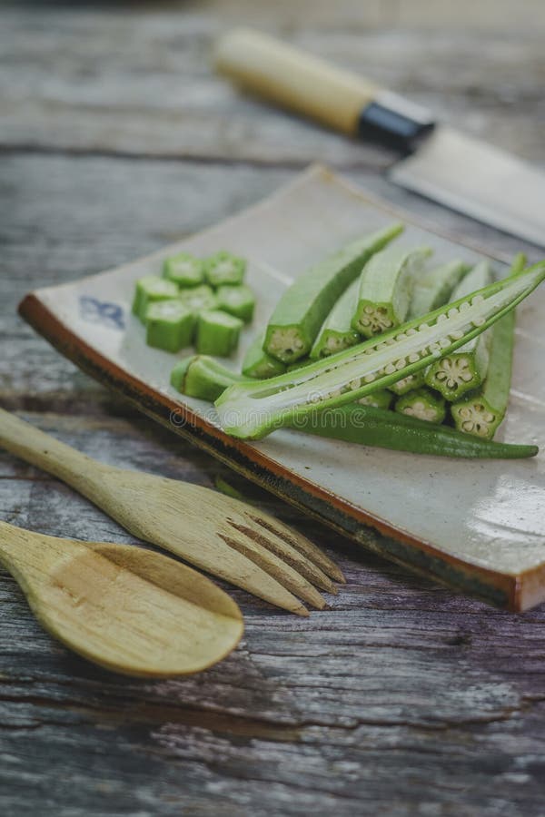 Raw okra stock image. Image of plant, fresh, freshness - 120787603