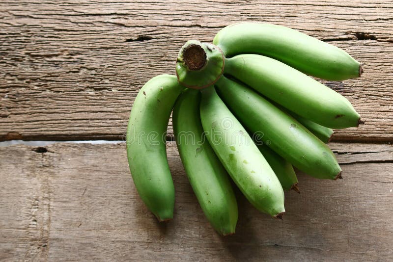 Raw banana fruit stock image. Image of wooden, fresh - 110983405