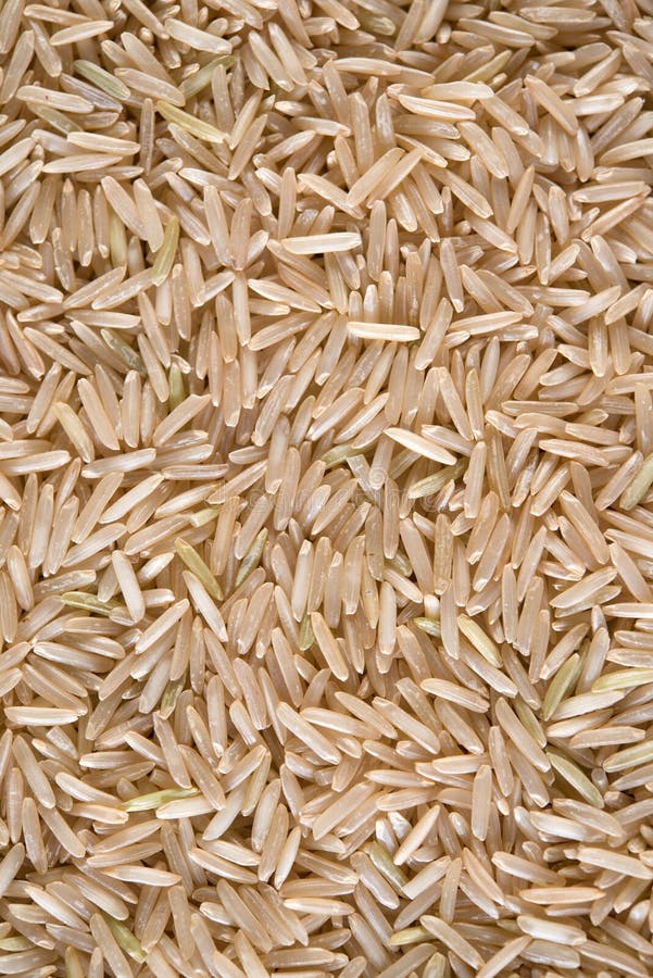 Raw Organic Basmati Brown Rice. Stock Image - Image of frame, color ...