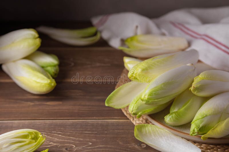 Raw Organic Belgian Endive Ready To Use Stock Photo - Image of eating ...