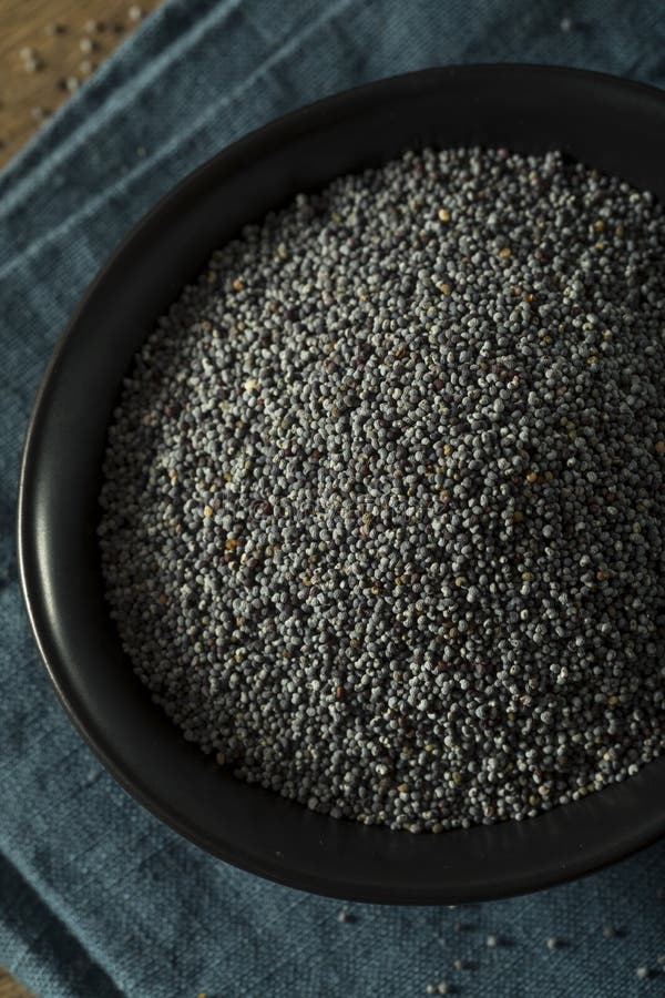 Raw Organic Black Poppy Seeds Stock Photo - Image of nutrition, healthy ...