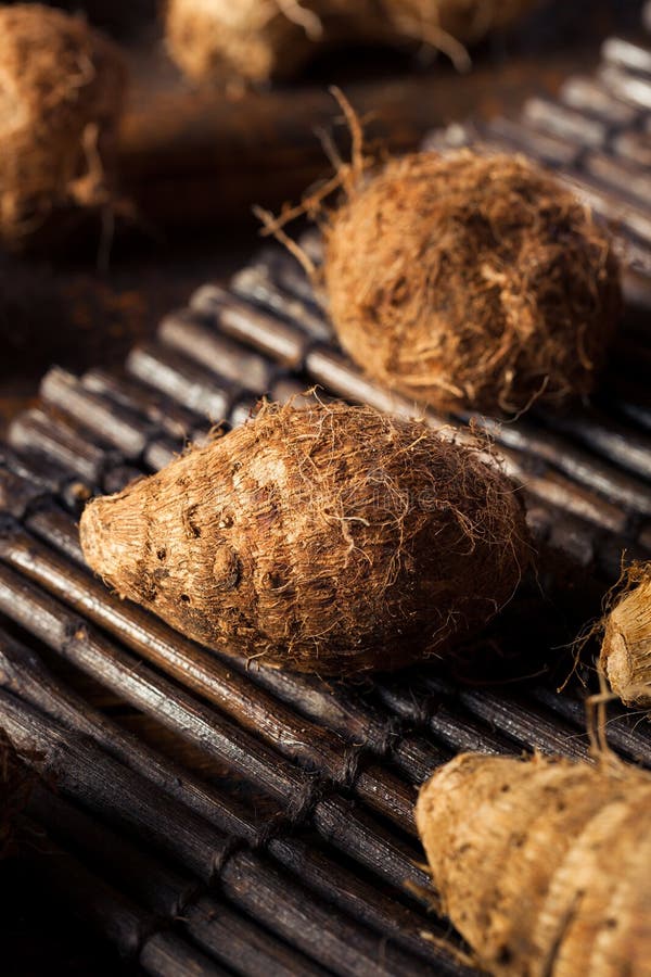 Raw Organic Brown Eddoes stock image. Image of carbohydrate - 73436911