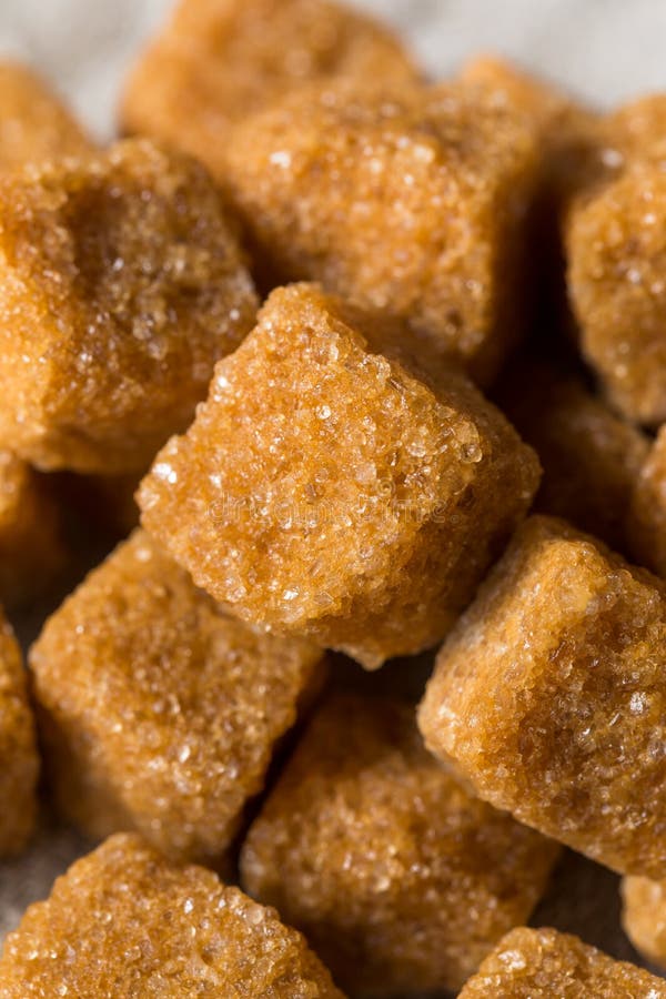 Raw Organic Brown Sugar Cubes Stock Photo - Image of healthy, pattern ...