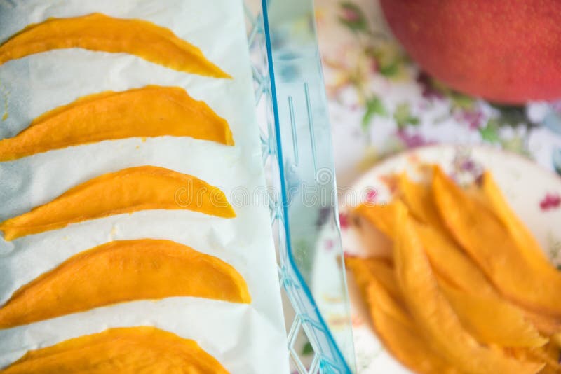 Raw Organic Dehydrated Mango Stock Image - Image of snack, paper: 100512385