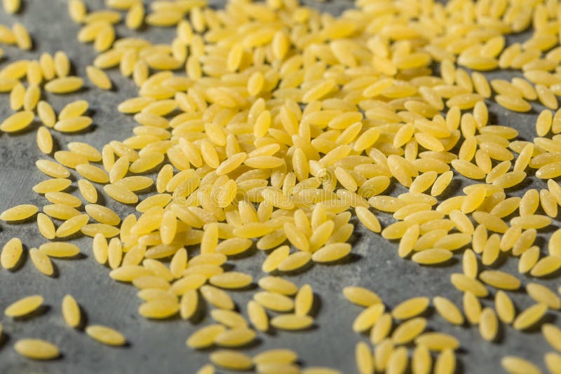 Raw Organic Dry Orzo Pasta stock photo. Image of noodles - 221410278